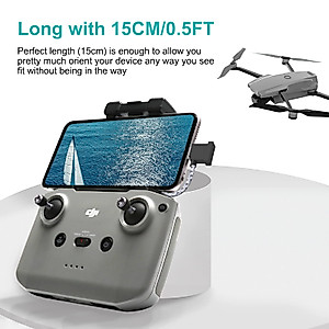 MTAKYI USB C-Lightning 0.5FT/15CM iPhone Charge+Data Remote Controller Cable,for DJI Mavic Air 2,Mavic Air 2S,Mavic Mini 2,Mavic 3,Drone Accessories Nylon Braided OTG Adapter (Apple/iOS Connector)