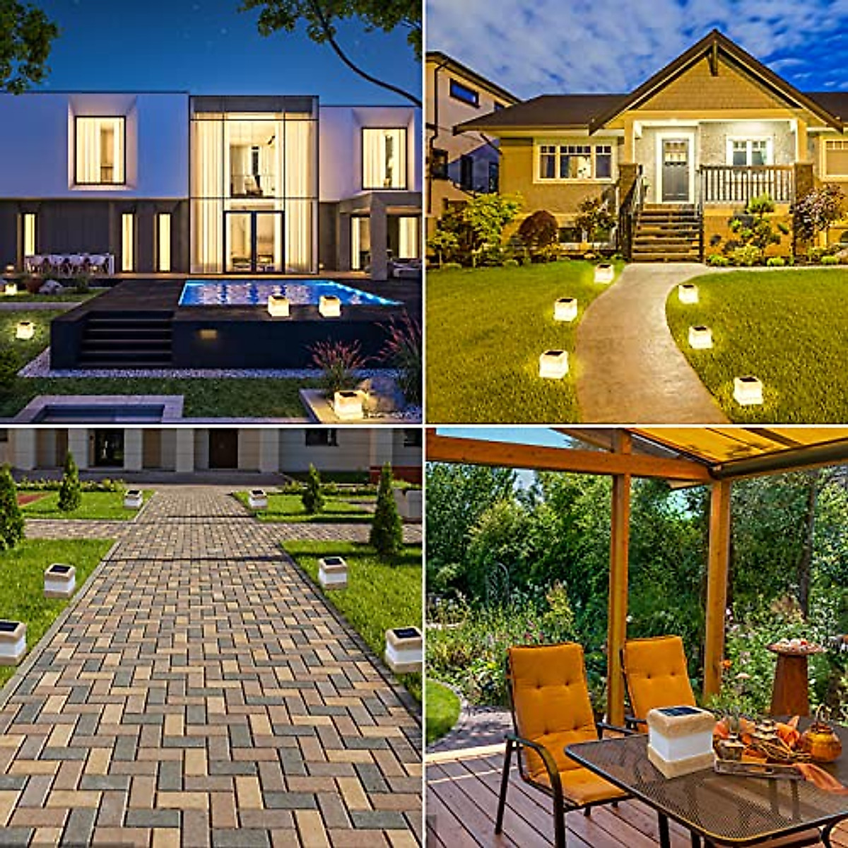 2 Pack Solar Garden Lights, Fake Rock Lights for Outdoor Pathway Yard, Solar Waterproof Decorative Rocks Lantern for Landscape Decor Brown