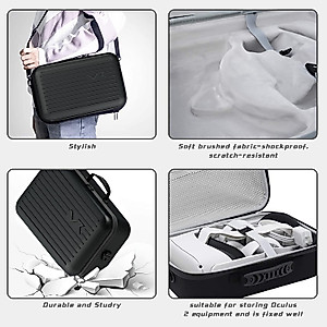 Piskyet Carrying Case with VR Stand, Compatible with Q2 Accessary, Travel Case for Q2/Q1/Elite Head Strap/Halo Strap/Oculus Go, Hard Case with Accessories Kits