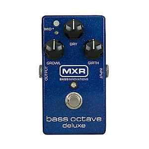 MXR M288 Bass Octave Deluxe Pedal with 9V Power Supply and a Pair of Patch Cables