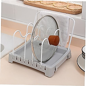 Alipis 2 Pcs Pan Storage Rack Cutting Board Holder Stand Dish Rack for Cabinet Tabletop Shelf Cabinet Shelves Pan Lid Organizer Pantry Rack Tabletop Pot Lid Holder Kitchen Pot Lid Holder
