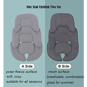 Pram Liner Universal Seat Liner Seat Cushion for Pushchair Stroller Baby Highchair Car Seat Insert Pad Soft Cosy Infant Newborn Reversible for Buggy Bassinet