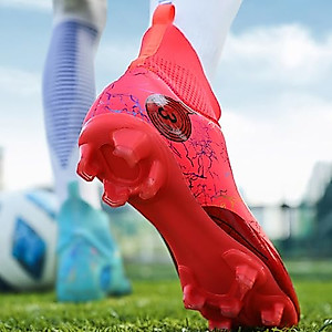 AOSENSS Unisex's Firm Ground Soccer Cleats Shoe Breathable Outdoor/Indoor/Competition/Training Youth Turf Ankle Boots