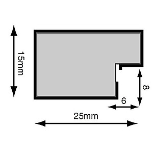 FRAMES BY POST Q7 Picture Photo and Poster Frame, Black Ash with Black Mount, 50 x 40 cm Image Size A3, Plastic Glass