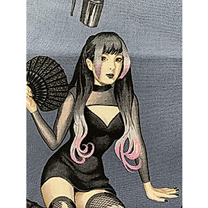 Alexander Henry Haunted House 8827 A Charcoal Gorgeously Goth BTY