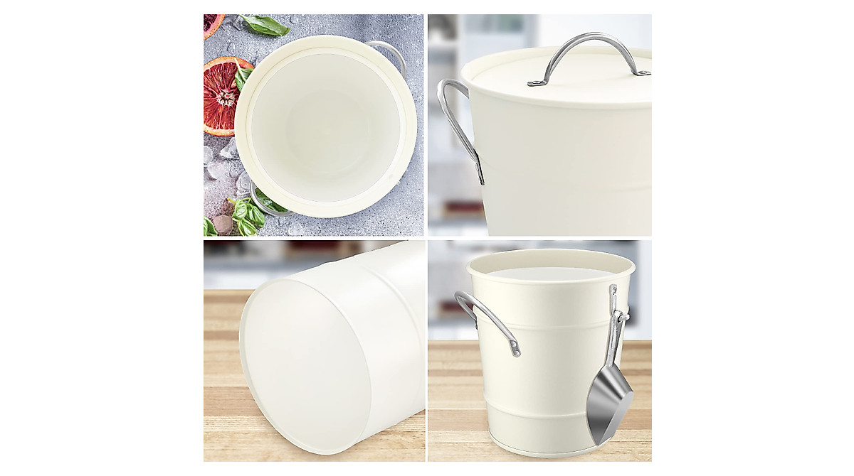 Insulated 4L White Ice Bucket for Parties & Bars