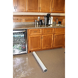 BISupply Plastic Carpet Protector Film, 36in x 200ft – Carpet Cover Plastic Floor Protector, Plastic Carpet Protector