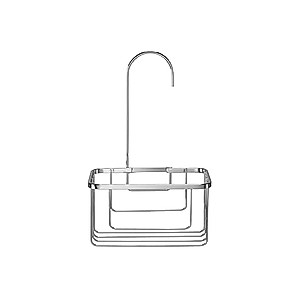 Croydex QM260441 Shower Riser Rail Hook Over Caddy, Silver by