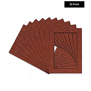 Pack of 25 Acid Free 16x20 Mats Bevel Cut for 11x17 Photos - Football Texture Precut Matboards For Pictures, Photos, Framing - 4-ply Thickness