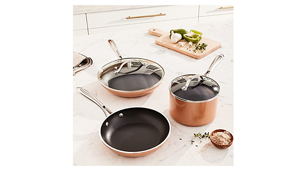 Gotham Steel Copper Cast Cookware Set – Nonstick & Safe