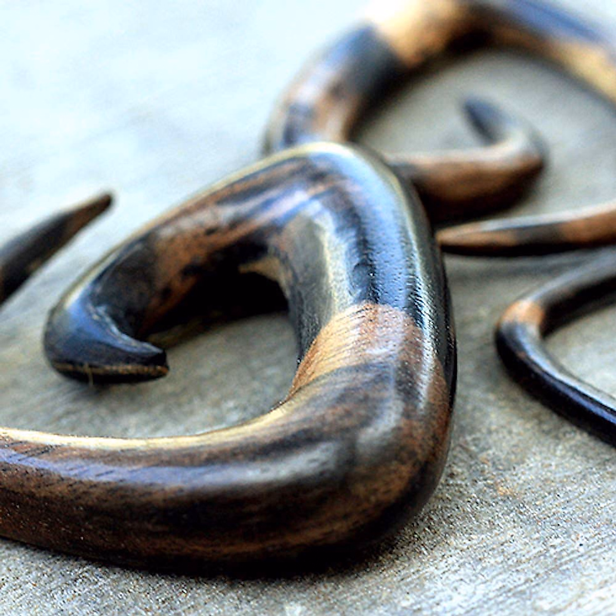 Organic Sono Wood Triangle Shaped Spiral Taper (0GA)