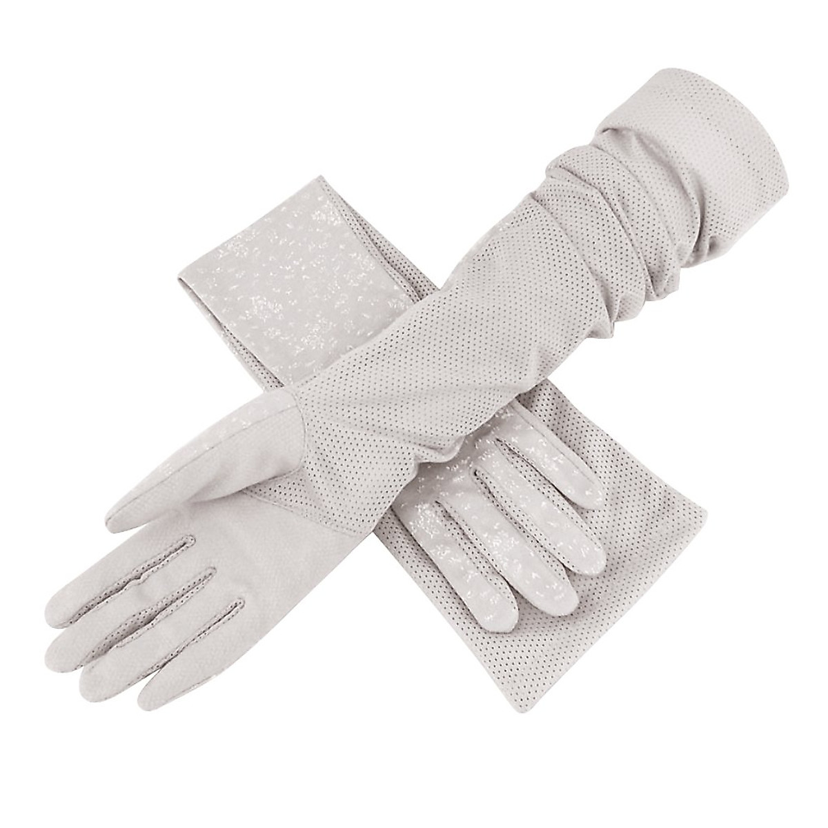 Womens Sunblock Long Driving Gloves Cotton UV Sun Protection Full Finger Gloves Arm Sleeve Cover