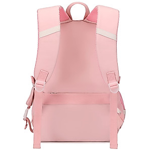 Hey Yoo Backpack for Girls Bookbag Cute School Bag College Middle High Elementary School Backpack for Teen Girls (Pink)