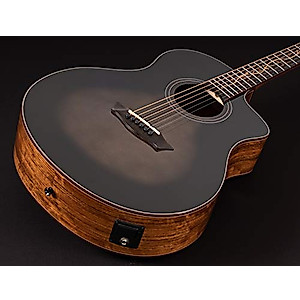 Washburn Bella Tono 6 String Acoustic-Electric Guitar, Right, Gloss Charcoal Burst (BTS9VCECH-D)