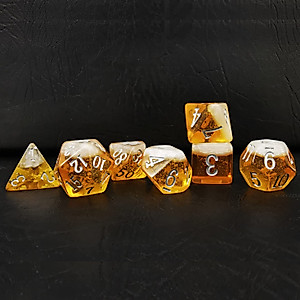Bescon Beer Dice Set, Novelty 7pcs BeerDice Polyhedral D&D DND Dice Set of 7pcs; Lager Set