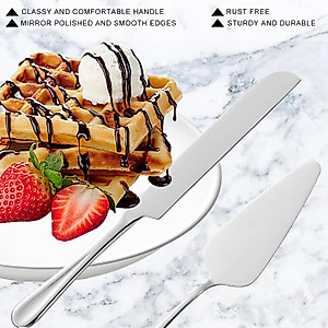 Cake Cutting Set for Wedding, Elegant Cake Serving Set For Birthday Parties and Events, Cake Cutter and Pie Spatula with Thickened Stainless Steel and Rounded Edges