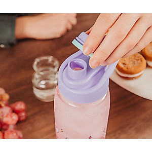 Hello Kitty Rainbow Treat And Stars Water Bottle W/Lid, Plastic