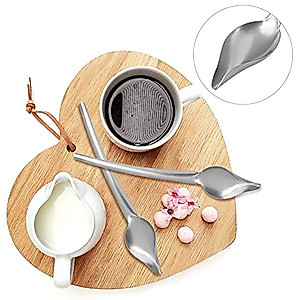 Fdit Wilton Drizzling Spoon, Stainless Steel Saucier Drizzle Spoon with Tapered Spout Precision Drawing for Decorating Plate (L)