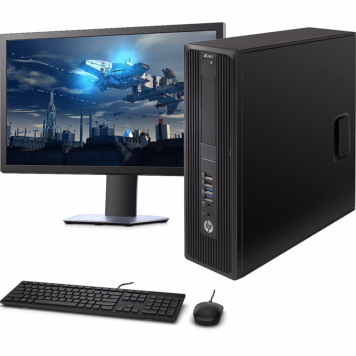 HP Z240 SFF Computer PC, Intel Core i5 6500 Processor, 16GB DDR4 Ram, 512GB NVMe SSD, WiFi | Bluetooth, HDMI, NVIDIA GT 1030 2GB DDR5, New 23.8" FHD Monitor, Win 10 Pro (Renewed)