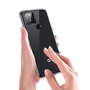 for Pixel 5 Case Clear Slim Thin Soft Skin Flexible TPU Scratch Resistant Silicone Gel Shockproof Protective Cases Cover for Google Pixel 5,Crystal Clear
