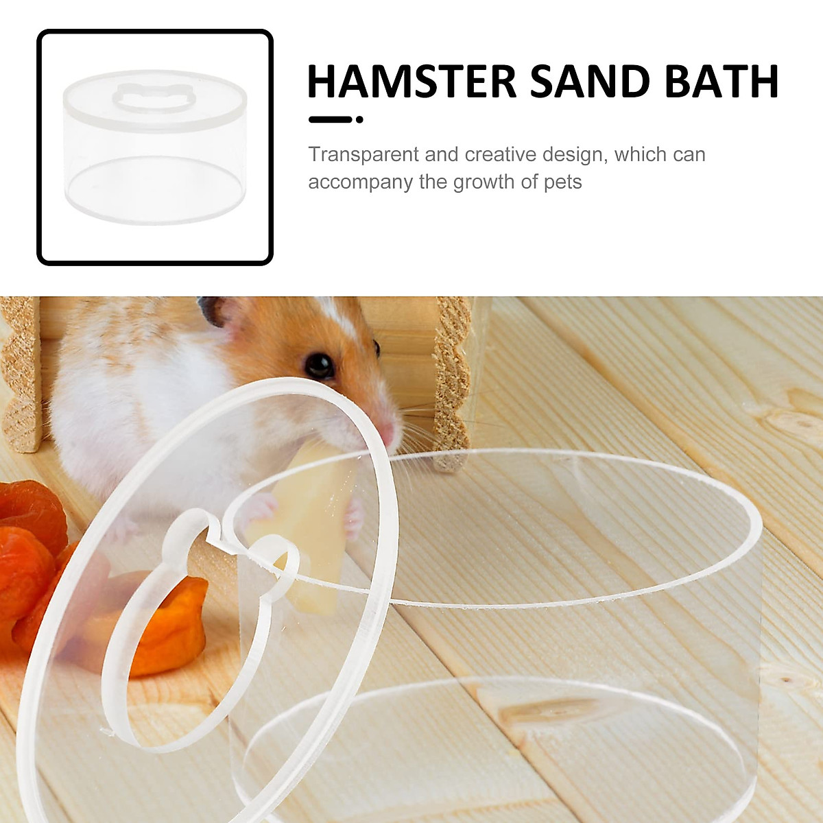 POPETPOP hamster bathroom reptile sand chinchilla bath house chinchilla cage accessories hedgehog wheel critter nation viewer hamster cage toilet bathtub bathroom supplies Acrylic daily use