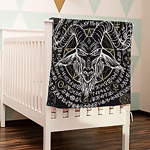 Baphomet Blanket Flannel Throw Lightweight Super Soft Cozy Luxury Family Bed Blanket Birthday Gift Microfiber 40"x30"for Pet
