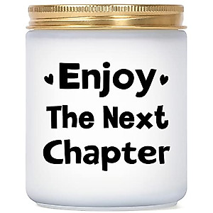 Farewell Gifts for Coworkers Leaving Gifts for Women Retirement Gifts for Women Men, New Job Gifts, Housewarming Gifts - Enjoy Lavender Scented Candles (White)