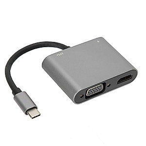 Shipenophy Type-C Hub Stable Operation 4-in-1 USB 3.0/3.1 Specifications Silver Durable Type‑C Adapter for PC Laptop Computer