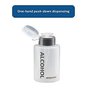 McKesson Alcohol Dispenser with Imprint - Polyethylene with Locking Cap - Translucent, 9 oz, 4 3/4 in x 2 1/2 in, 1 Count