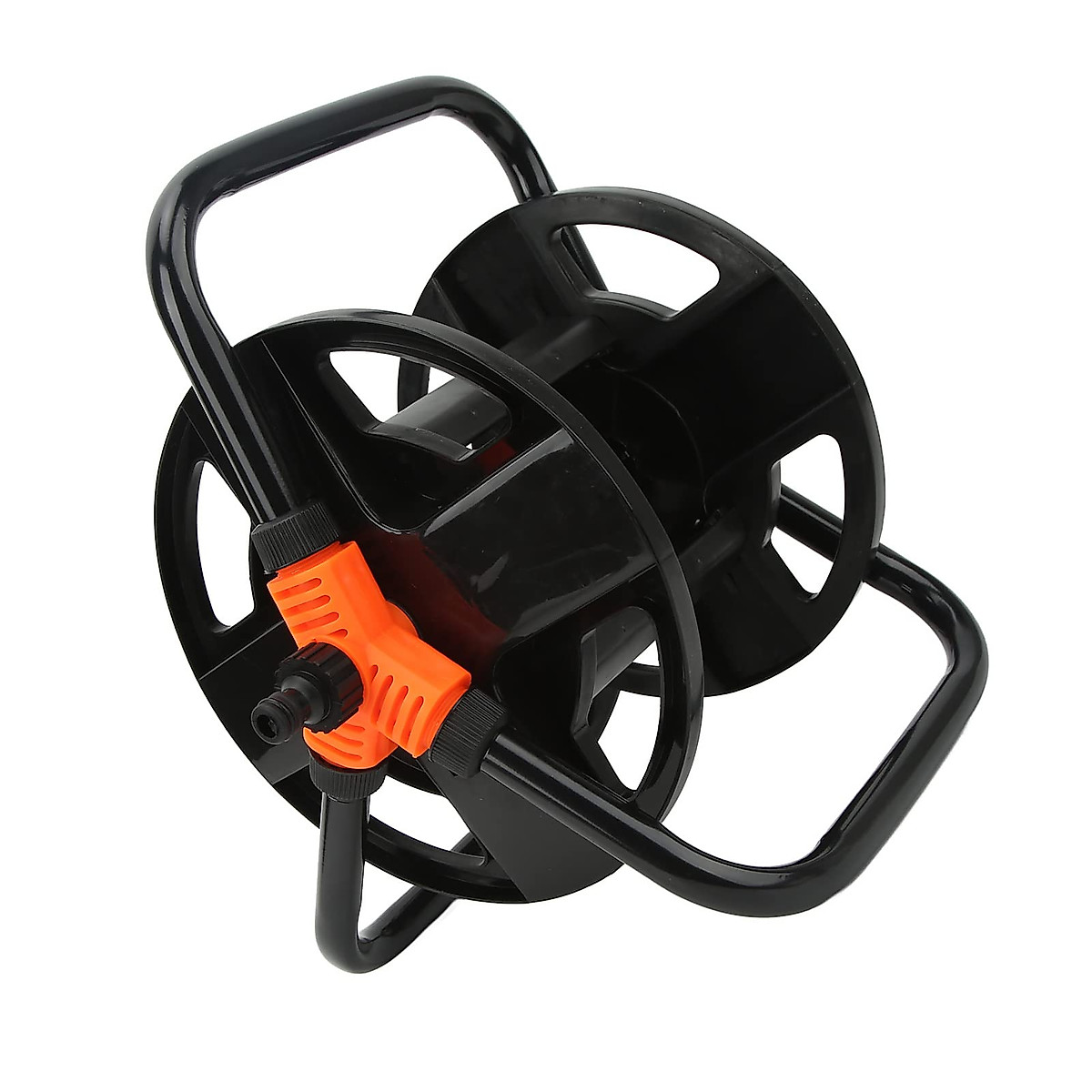 Garden Hose Holder Water Hose Holder Sturdy Garden Hose Reel Holds 150ft Hose standing Hose Stand Hose Hanger Hose Storage for Outside Yard Lawn, Black