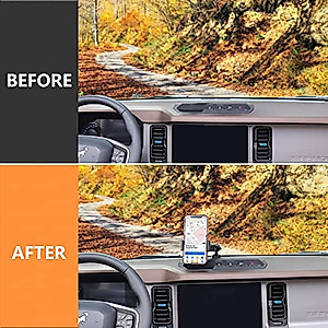 RERPRO Dash Phone Mount Holder for 2021 2022 2023 New Ford Bronco 2/4 Door Interior Accessories Dashboard Cell Phone Stand 360° Adjustable Smartphone Bracket Black