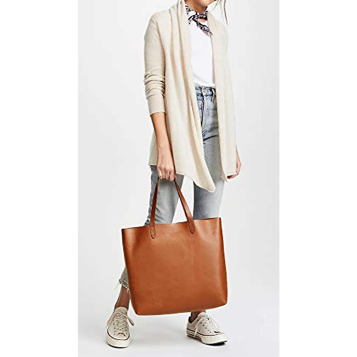 Madewell Women's The Transport Tote, English Saddle, Tan, Brown, One Size