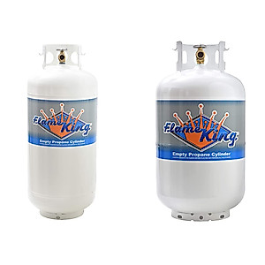 Flame King YSN401a 40 Pound Steel Propane Tank Cylinder,White & YSN-301 30 Pound Steel Propane Tank Cylinder, White