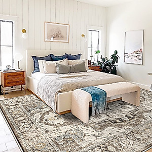 YOUFORTONG Washable 8x10 Area Rugs: Rugs for Living Room Ultra Soft Carpet for Bedroom Waterproof Rug Non Slip Rugs for Hardwood Floors (Beige, 8x10)