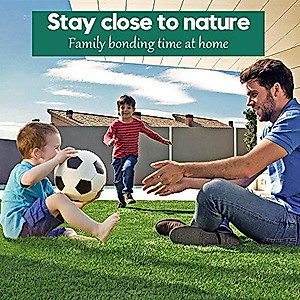 Artificial Grass Turf Lawn-4 Feet x 6 Feet, 0.4" Indoor Outdoor Rug Synthetic Grass Mat Fake Grass