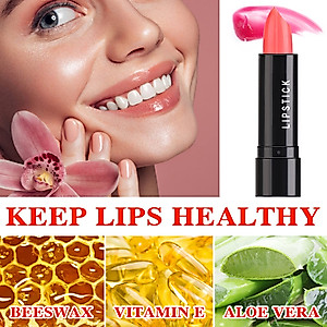 LZYLLS 8 Pcs Color Changing Change Lipstick,Magic Lipstick Jelly Lip Balm,Moisturizer Tinted Lip Tint Stain Long Lasting Waterproof Temperature Color Change Lip Gloss