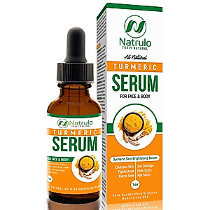 Turmeric Serum for Face & Body - All Natural Turmeric Skin Brightening Serum for Spots - Turmeric Facial Repair Serum Cleanses Skin, Fights Acne, Evens Tone, Minimizes Pores - Pure Turmeric Oil