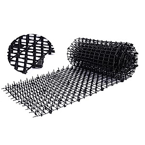 P.C Repellent Cat Scat Mat Plastic Spike Keep cat away 6.5' Black 1pcs