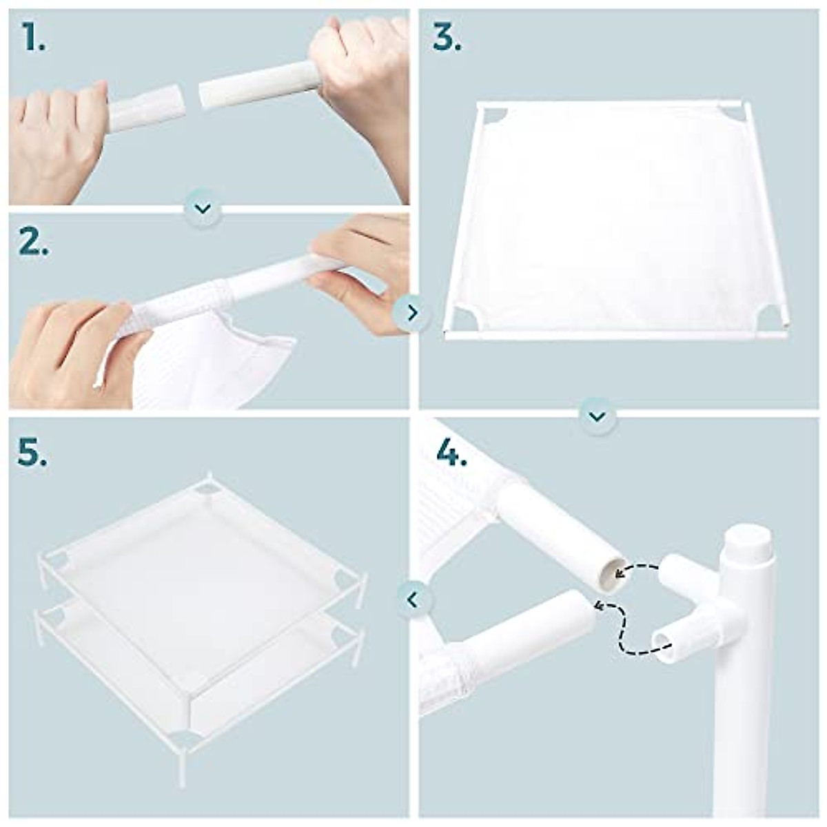 STORAGE MANIAC Sweater Drying Rack, Mesh Clothes Drying Rack, Stackable Laundry Drying Rack, Lay Flat Dryer for Delicates, Portable Dry Rack for Indoor or Outdoor, White, 2-Pack