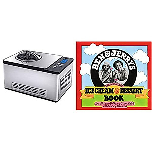 Whynter ICM-220SSY Stainless Steel Ice Cream Maker 2 Quart Capacity Bowl & Yogurt Function & Ben & Jerry's Homemade Ice Cream & Dessert Book