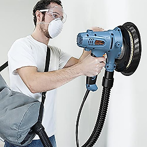 Drywall Sander Handife 7A 800W Electric Foldable Wall Sander, Double-Deck LED Lights Sander, 800-1800RPM Electric Drywall Sander w/Dust-Free Automatic Vacuum System and 12 pcs Sanding Discs (Handheld)