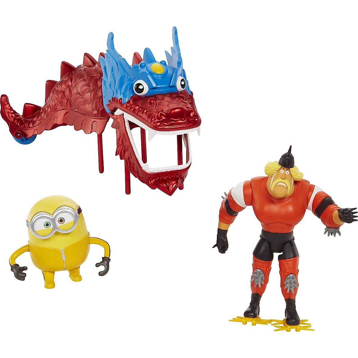 Mattel Minions Story Pack with 2 Action Figures & Accessories, Double Dragon Toy Set with Bob, Svengeance & Dragon with Working Head