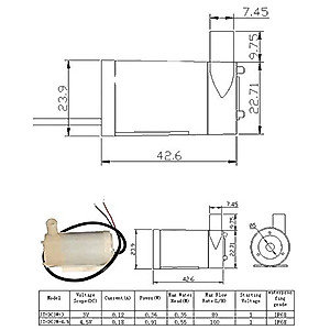 Gikfun DC 3V 5V Micro Submersible Mini Water Pump (Pack of 4pcs) EK1893