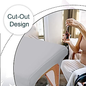 KULLAMEE Silver Grey Lash Bed Cover fitted for 6FT Lash Table or Massage Bed Lash Extension Bed Spandex Bed Cover (Silver Grey 1PC)