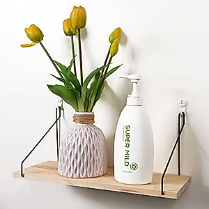 Allboss Wall Mounted Floating Shelves Set of 3 Rustic Solid Wooden Wall Collection Storage Shelf Suitable for Bedroom Bathroom, Living Room, Kitchen, Laundry Room(Original Wood)