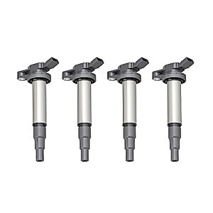 Replacement Ignition Coil Pack Set of 4 - Compatible with Toyota, Lexus, Scion - 1.8L L4 Corolla, Matrix, Prius, V, Plug-In, Vibe, xD, CT200h - Replaces 90919-02252, 90919-02258, UF596, UF619, C1714