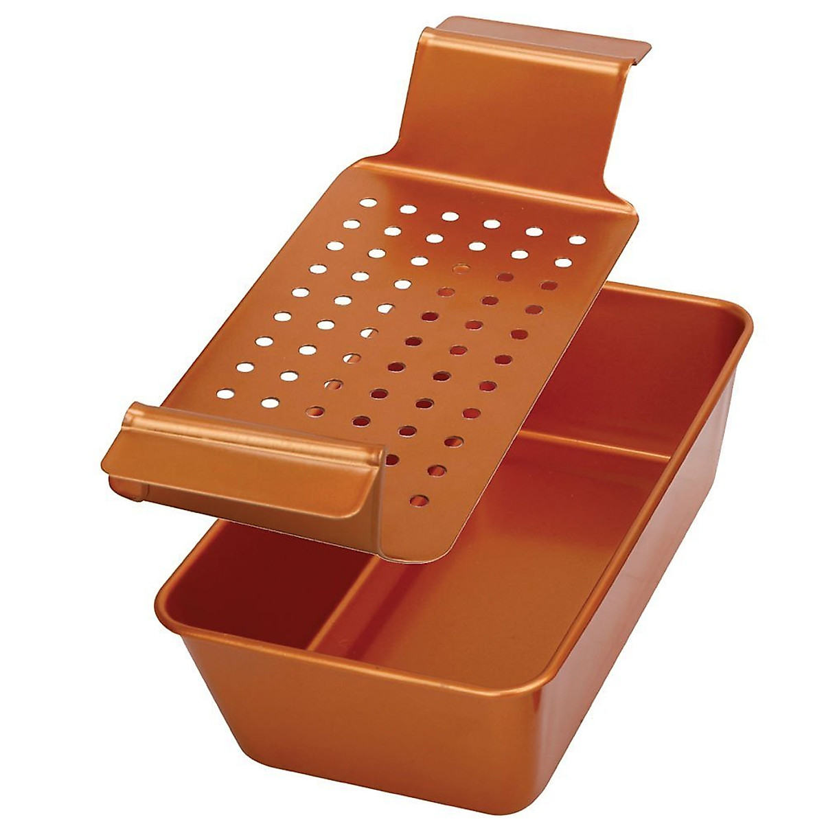 Meatloaf Pan professional Healthy Non-Stick Copper Coating 2-Piece With Removable Tray Drains