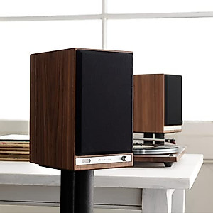 Audioengine HD6 150W Powered Bookshelf Stereo Speakers | Home Music System w/aptX HD Bluetooth, AUX Audio, Optical, RCA, 24-bit DAC (Walnut)