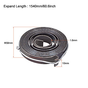 uxcell Drill Press Spring Drill Press Quill Feed Return Coil Spring Assembly Spring Steel Chemical Blackening Finish 1540mm Expand Long 58 X 10 X 1.6mm