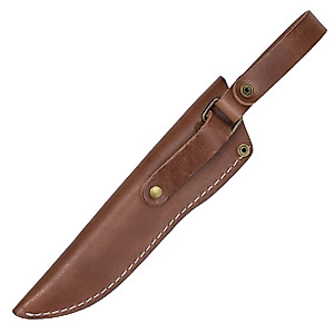 BPS Knives Belt Knife Sheath - Leather Sheath for Fixed Blade Knife - Outdoor, Hunting, Bushcraft, Camping Fixed Blade Knives - Leather Case with Belt Loop Clip